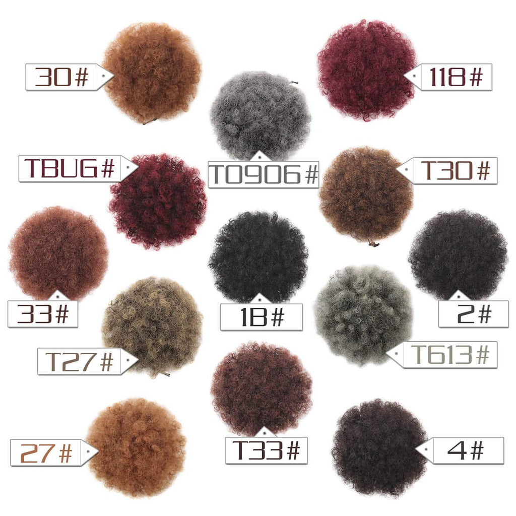 Xtrend Short African Kinky Curly Drawstring Ponytail Hair Extensions ...