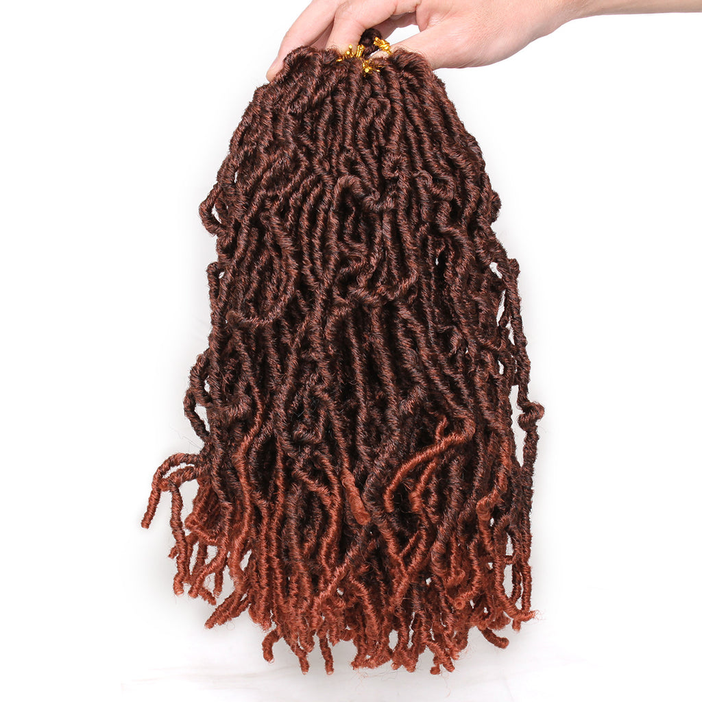 12 Inch Nu Soft Locs Crochet Hair Ombre Pre-Looped Short Crochet Braid ...