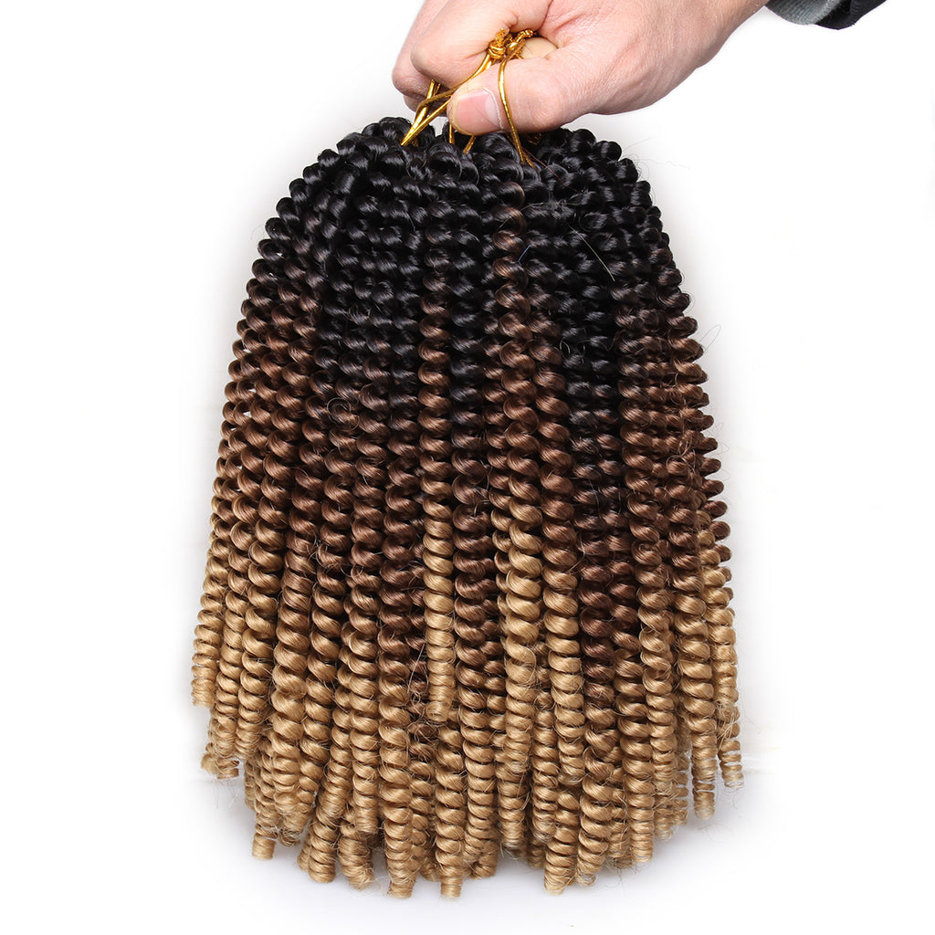 8 inch Spring Twist Hair 15 Strands/Pack Ombre Spring Twist Crochet Ha ...