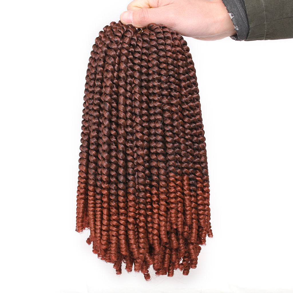 12 Inch Spring Twist Ombre Colors Butterfly locs Crochet Braiding Hair ...