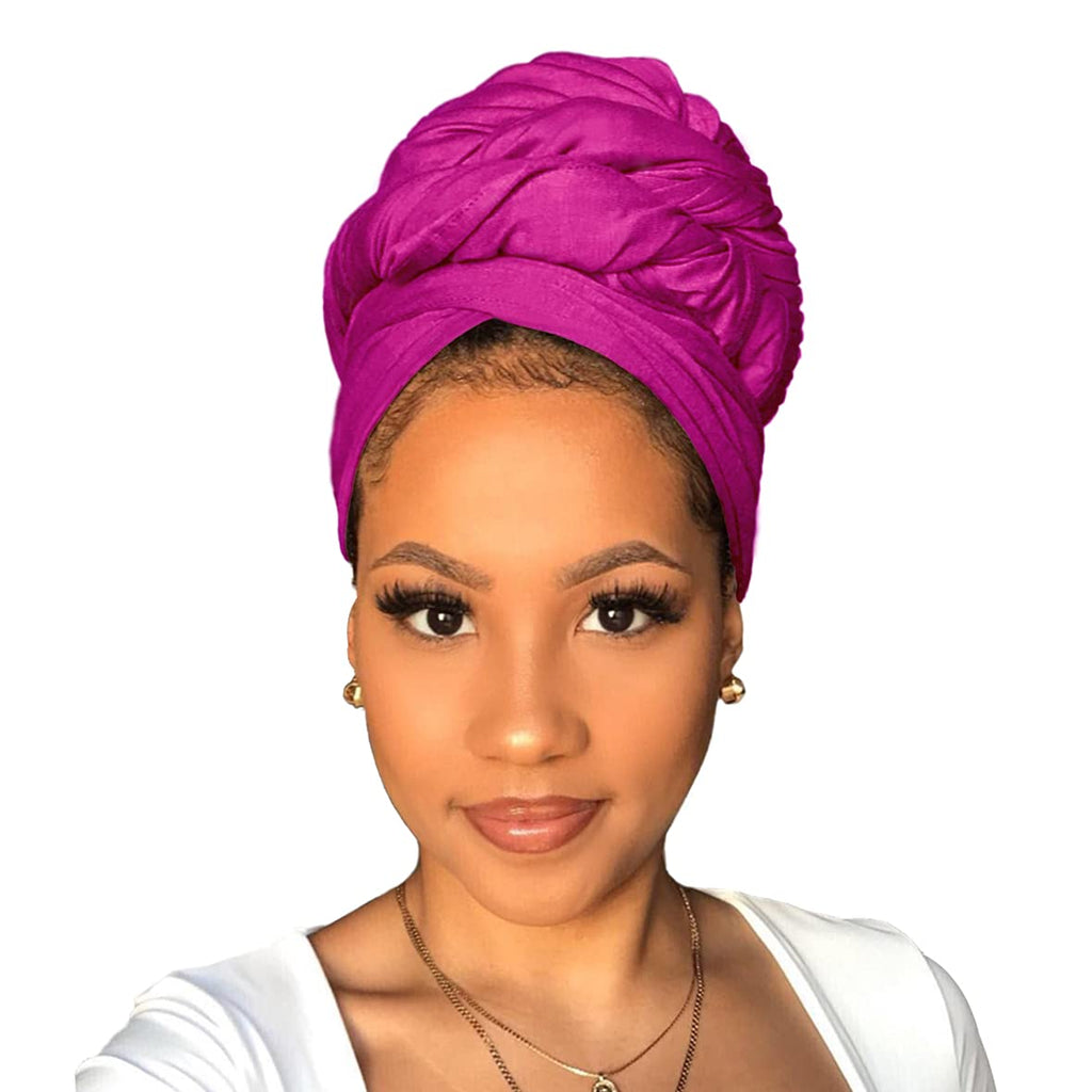 Xtrend Stretch Head Wrap Scarf Stretch Turban Long Hair Scarf Wrap Sol ...