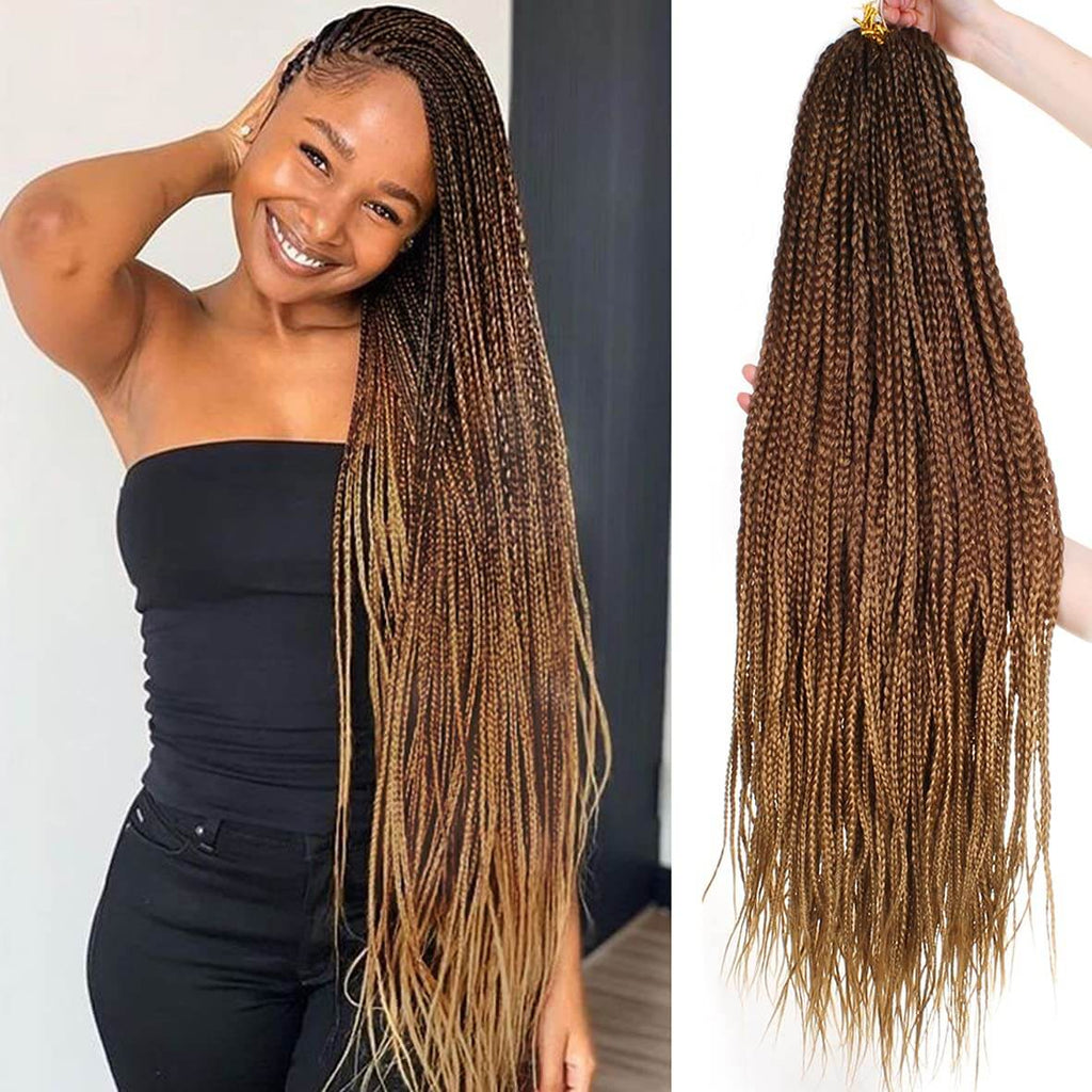 Xtrend 30 Inch Box Braids Crochet Hair Pre-looped Crochet Hair Ombre K ...
