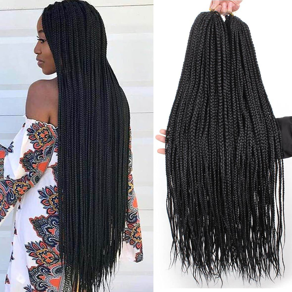 Xtrend 30 Inch Box Braids Crochet Hair Pre-looped Crochet Hair Ombre K ...