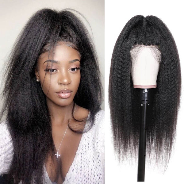 Xtrend Kinky Straight Synthetic Lace Front Wigs Yaki Straight Lace Fro ...
